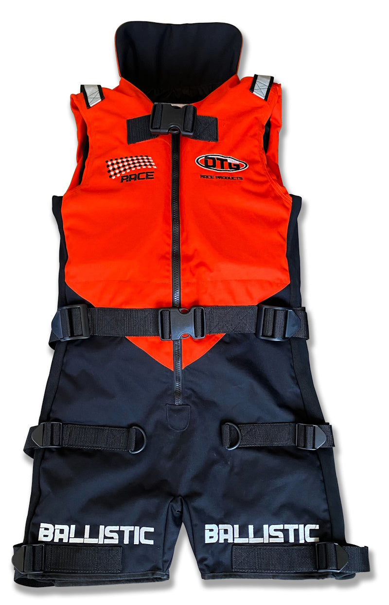 DTG Adult Orange/ Black Ballistic Suits | Harris Race Radios