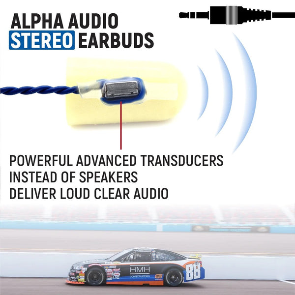 Alphabud Ear Buds Foam Motorsport Earpieces | Harris Race Radios