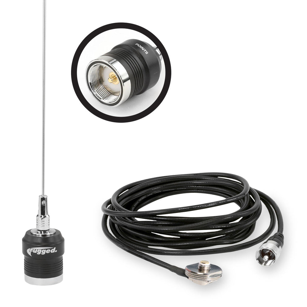UHF Antenna Kit with 1/2 Wave No Ground Plane (NGP) Antenna & NMO Mount ...